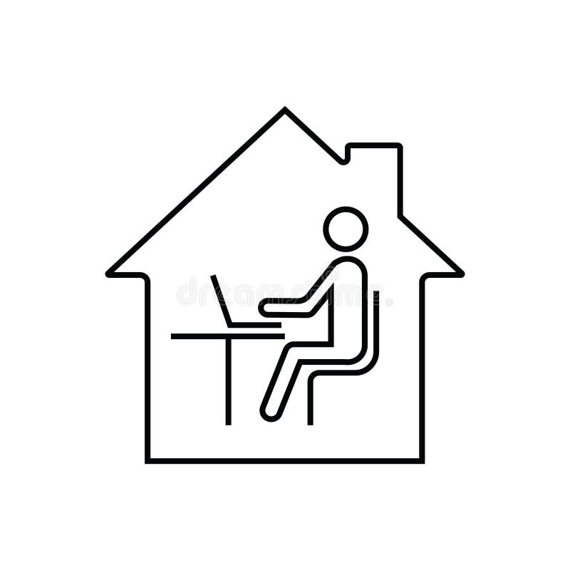 Remote work online icon stock illustration. Illustration of remote ...