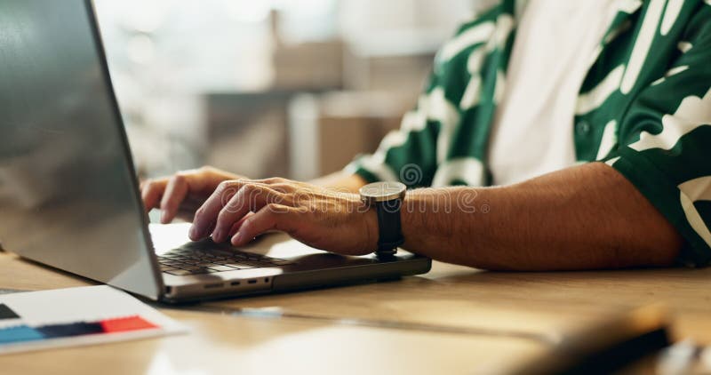 Remote Work, Laptop or Man with Documents for Finance Planning ...