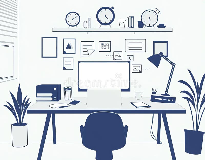 Remote Work and Productivity Concept Image AI Generated Stock ...
