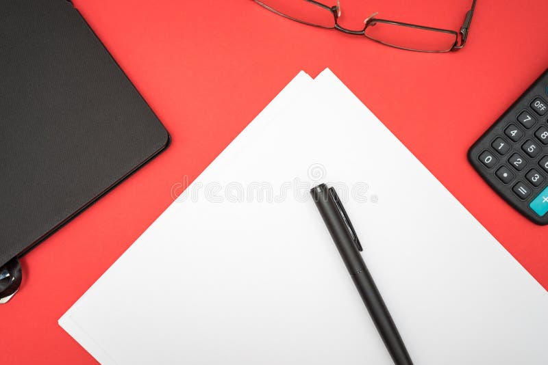 Remote Work during Quarantine. Office at Home. Paper Work, Workplace ...