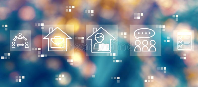 Remote Work Theme with Person Using Laptop Stock Image - Image of ...