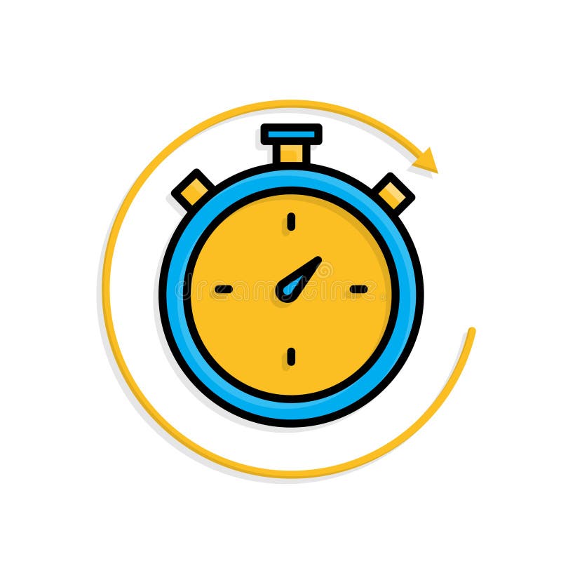 Remote Work. Time Tracker Icon. Counter Clock with Circular Progress Bar. Collaboration ...