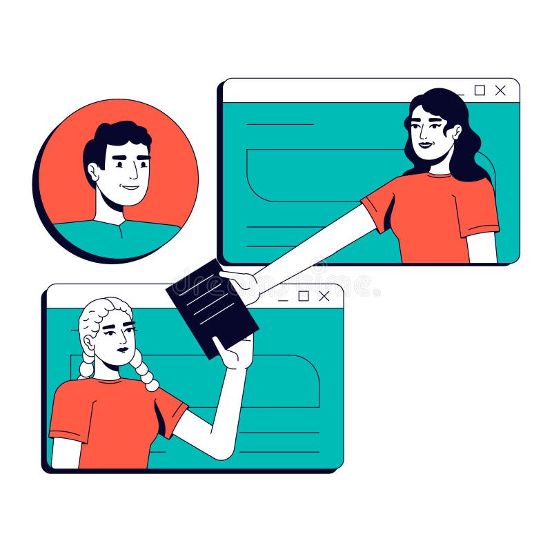 Remote Work Vector Illustration Concept Stock Vector - Illustration of ...