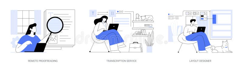 Remote Worker Services Abstract Concept Vector Illustrations. Stock ...