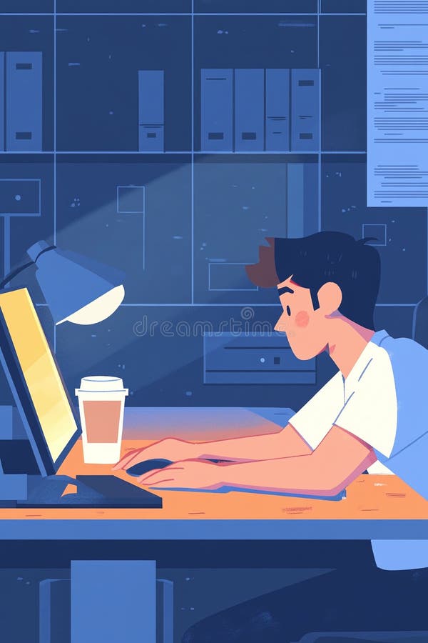 Remote Worker Sneaking a Movie Marathon on Their Computer during Work ...