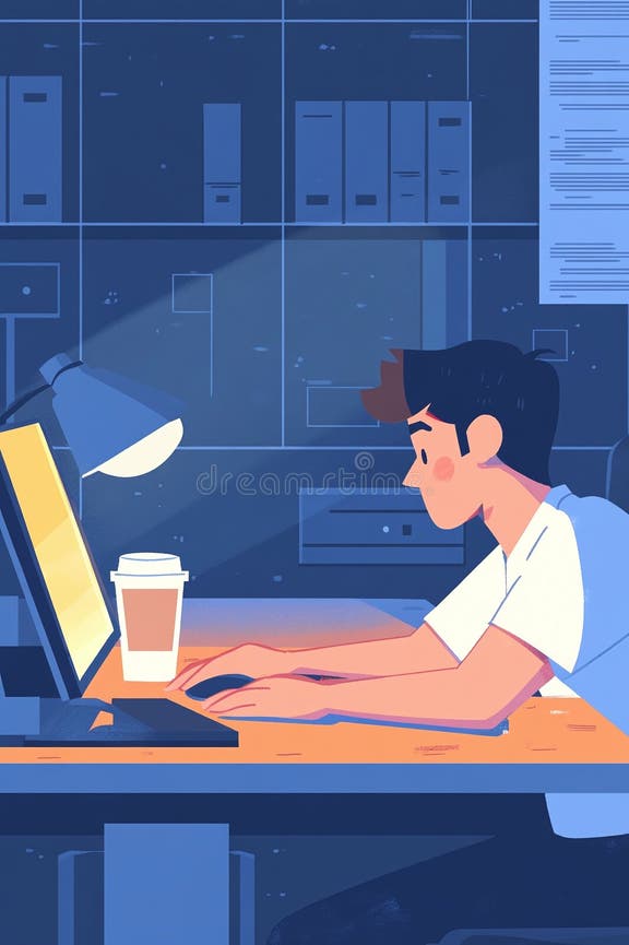 Remote Worker Sneaking a Movie Marathon on Their Computer during Work ...