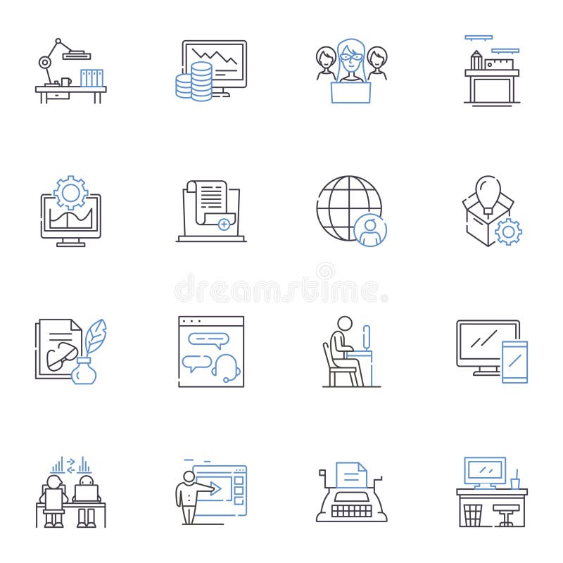 Remote Workforce Line Icons Collection. Virtual, Telecommuting, Mobile ... Remote Workforce Line Icons Collection. Virtual, Telecommuting, Mobile ...