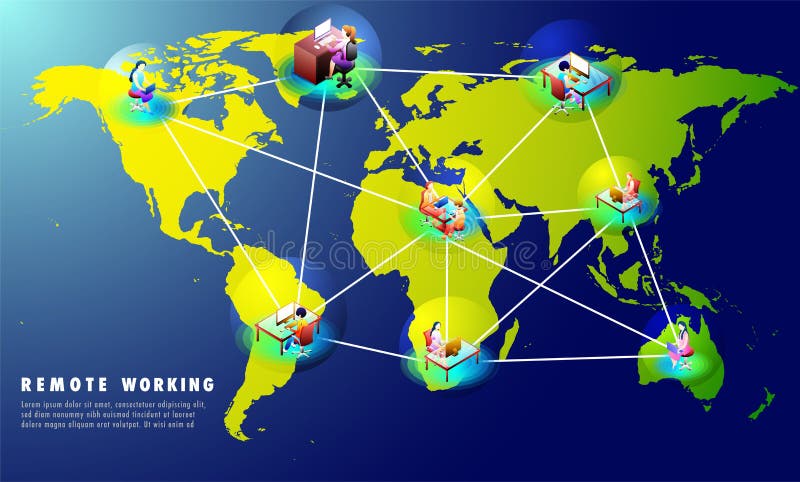 Remote Working Concept Based Website Template Design with Multiple ...