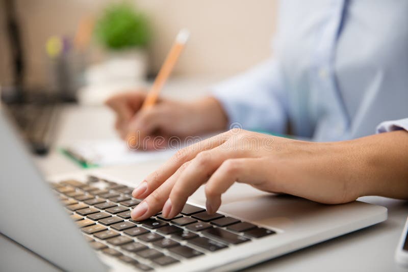 Remote Working from Home. Workplace in Home Office with PC, Devices and ...