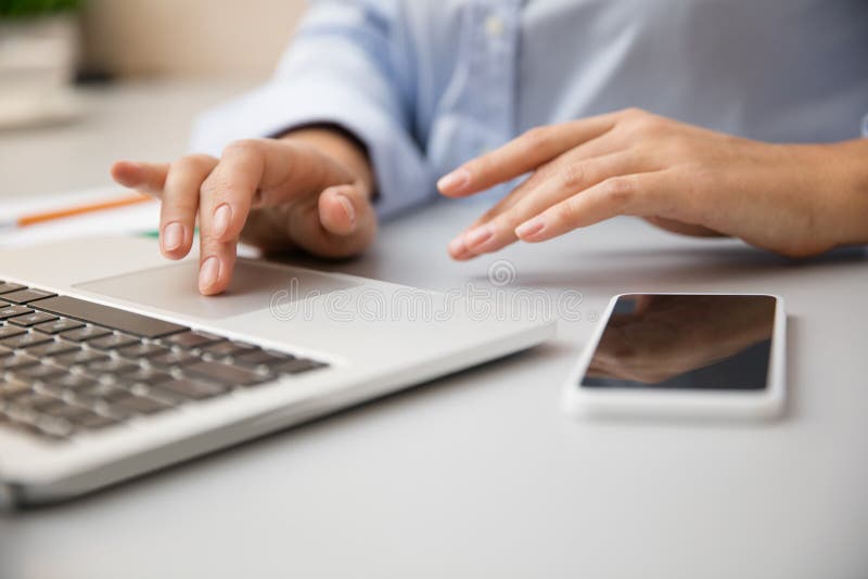 Remote Working from Home. Workplace in Home Office with PC, Devices and ...