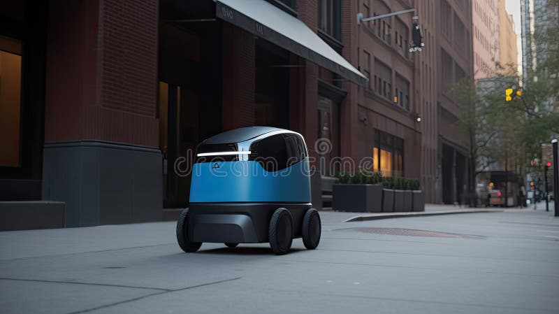 Remotely Controlled Robot for Mail Delivery Stock Illustration ...