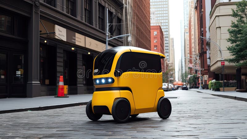 Remotely Controlled Robot for Mail Delivery Stock Illustration ...