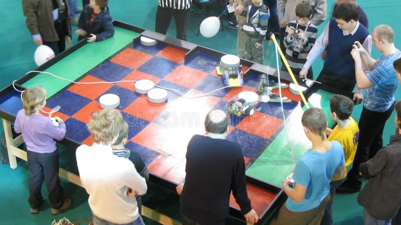 Remotely Controlled Robots Lift Objects on Table Stock Video - Video of ...