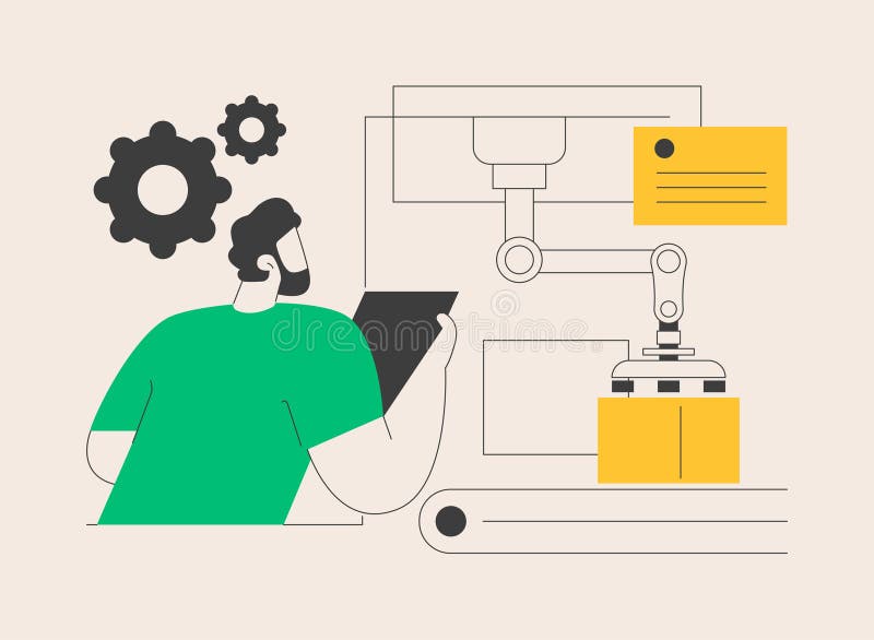 Remotely Operated Robots Abstract Concept Vector Illustration. Stock ...