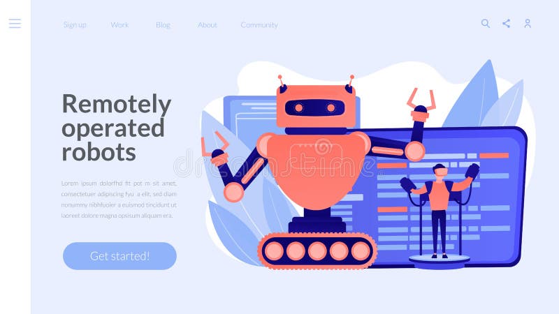 Remotely Operated Robots Concept Vector Illustration. Stock Vector ...