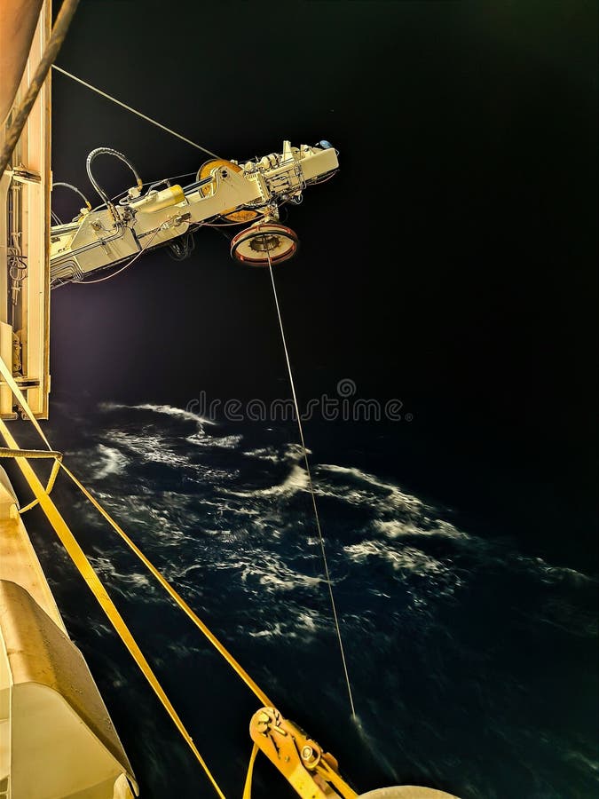 Remotely Operated Vehicle Launch and Recovery System on Display Stock ...