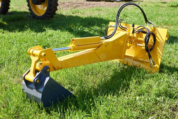 Removable Bucket for Tractor Stock Image - Image of industry, green ...