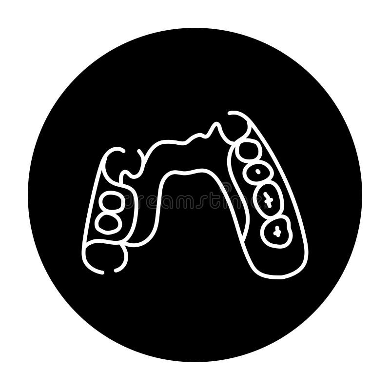 Removable Partial Denture Line Icon. Dental Prosthetic Stock Vector ...