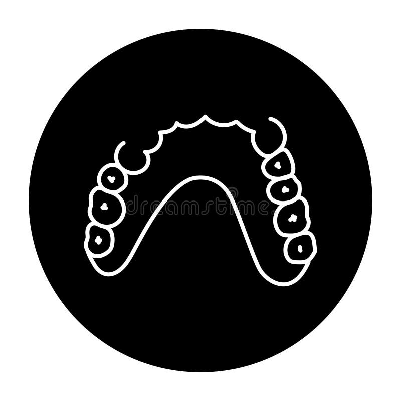 Removable Partial Denture Line Icon. Dental Prosthetic Stock Vector ...