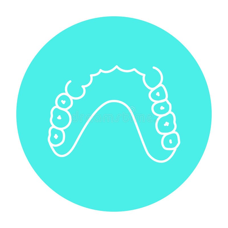 Removable Partial Denture Line Icon. Dental Prosthetic Stock Vector ...