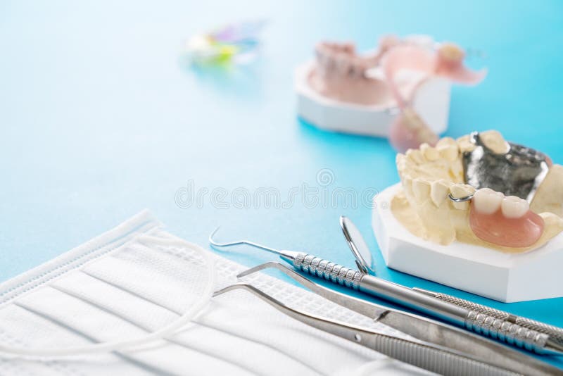 Removable Partial Denture RPD. Stock Image - Image of treatment ...