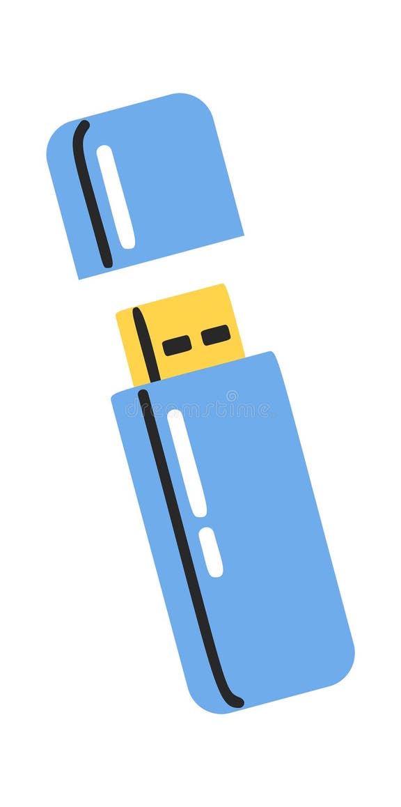 Removable USB Flash Drive Device Stock Illustration - Illustration of ...