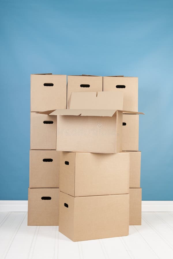 Removal house boxes stock photo. Image of indoor, high - 78007576