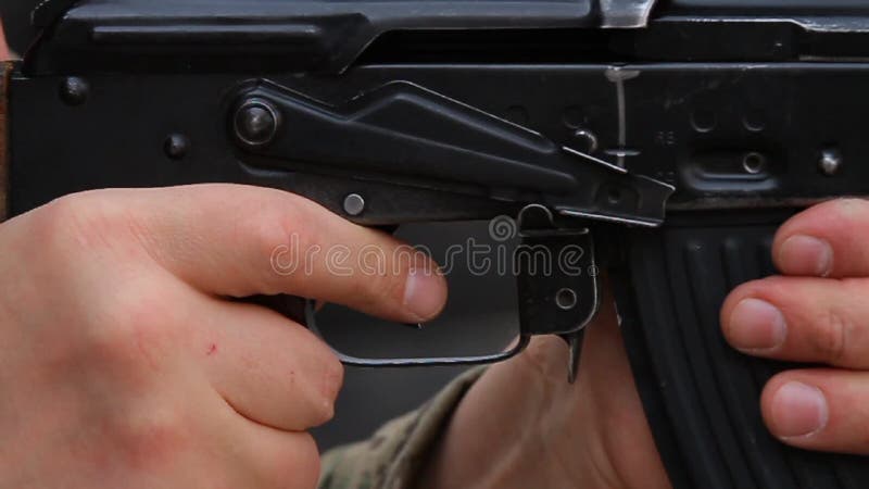 Finger on the Rifle Trigger. Shooting from Gun Stock Footage - Video of ...