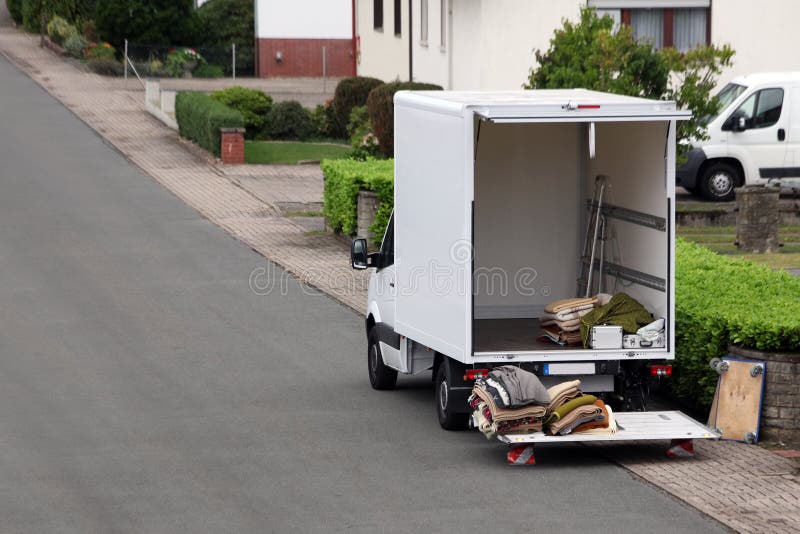Removal van stock photo. Image of moving, repossession - 220011570