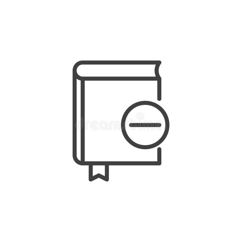 Remove book line icon stock illustration. Illustration of knowledge ...