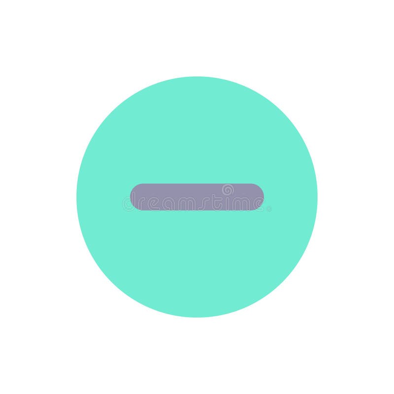 Remove Button Flat Color Ui Icon Stock Vector - Illustration of vector ...