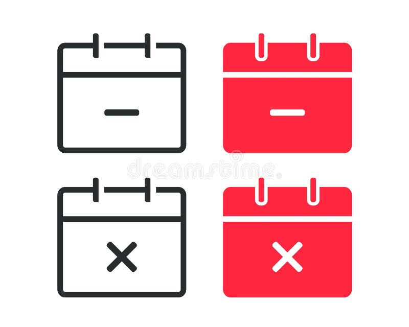 Remove Calendar Schedule. Illustration Vector Stock Vector ...