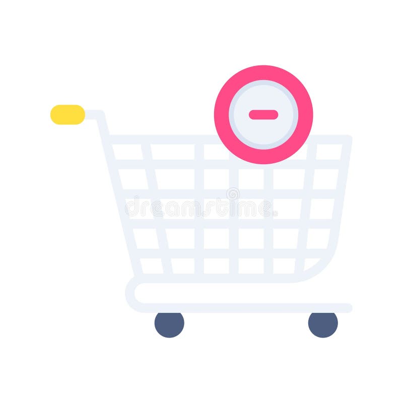 Remove from the Cart Icon Image. Stock Vector - Illustration of ...