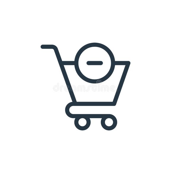 Remove from Cart Icon Vector from Ecommerce Shopping Concept. Thin Line ...