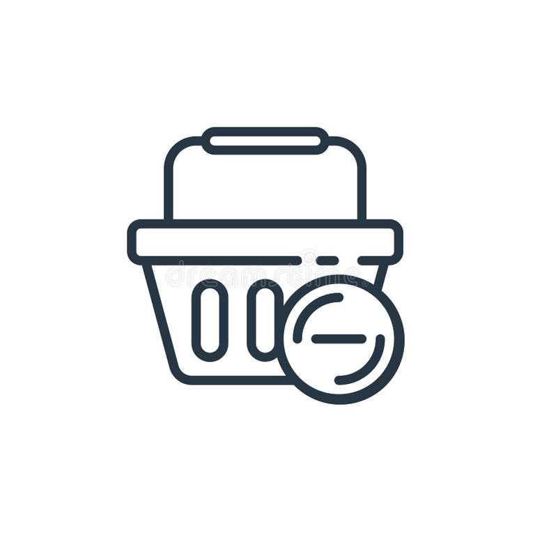 Remove from Cart Icon Vector from Sales Concept. Thin Line Illustration ...
