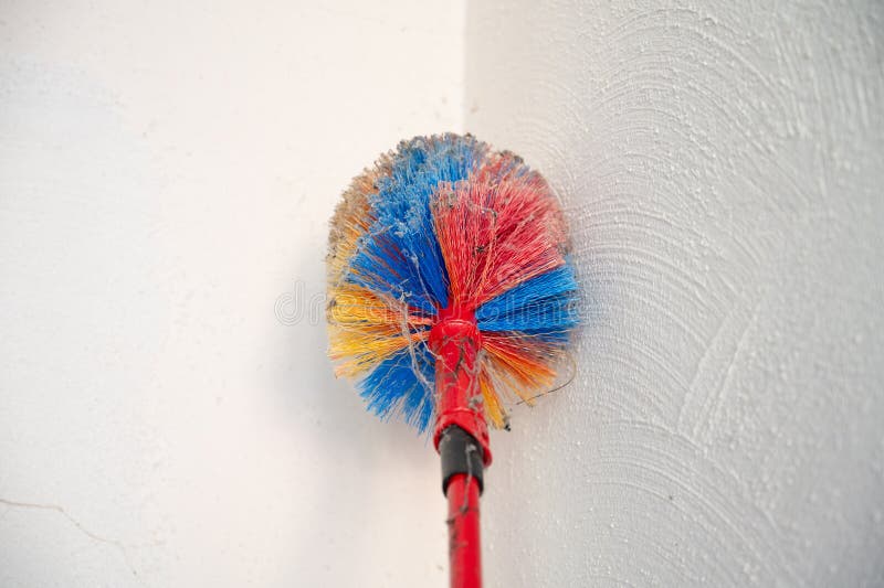Remove Cobwebs with a Spider Sweeper from the Wall Corner, Cleaning at ...