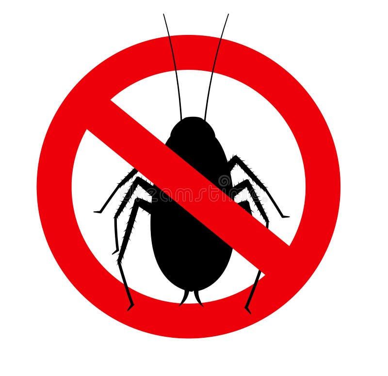 No cockroaches sign stock vector. Illustration of symbol - 46948342