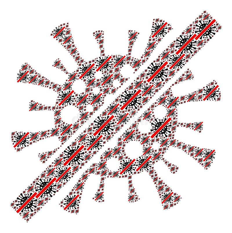 Remove Covid Virus Recursion Composition of Itself Icons Stock Vector ...
