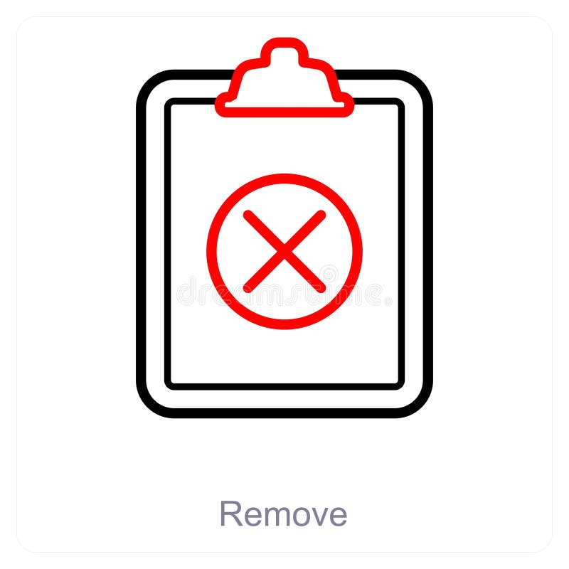 Remove and Delete Icon Concept Stock Illustration - Illustration of ...