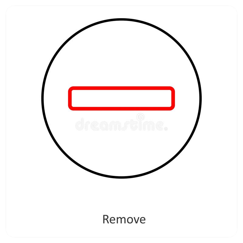 Remove and Delete Icon Concept Stock Illustration - Illustration of ...