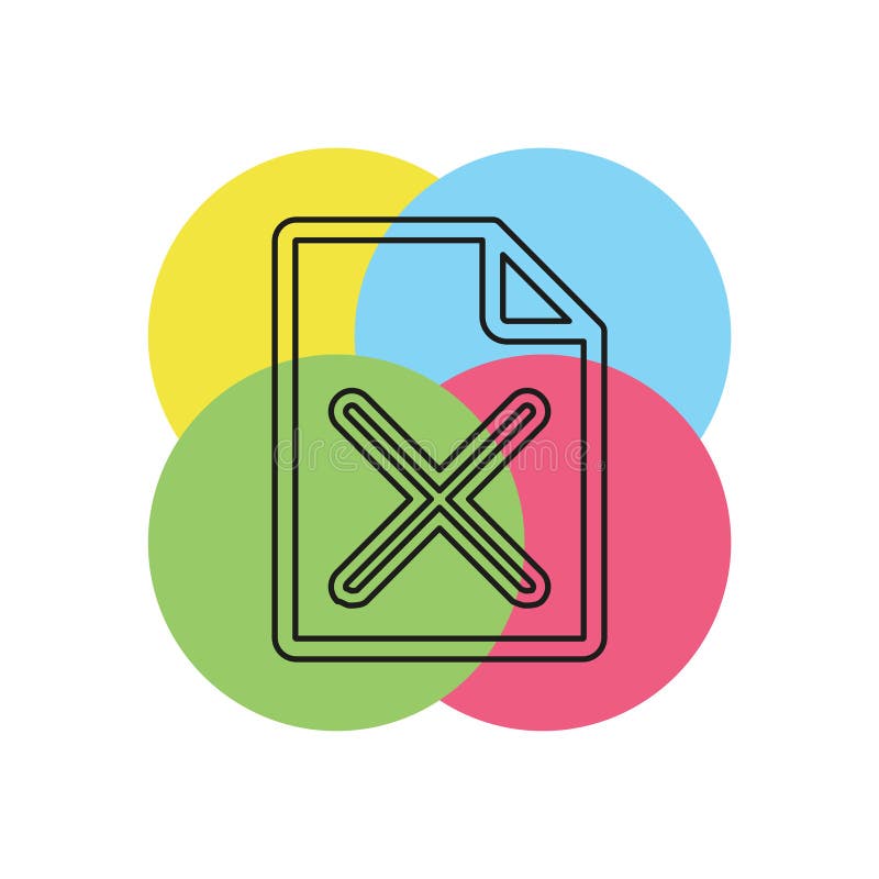 Remove Document Icon - Vector Stock Illustration - Illustration of ...