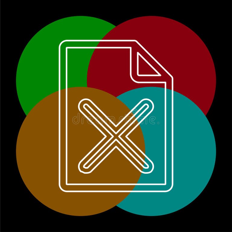 Remove Document Icon - Vector Stock Vector - Illustration of pictogram ...