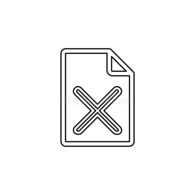 Remove document icon stock vector. Illustration of file - 136690619