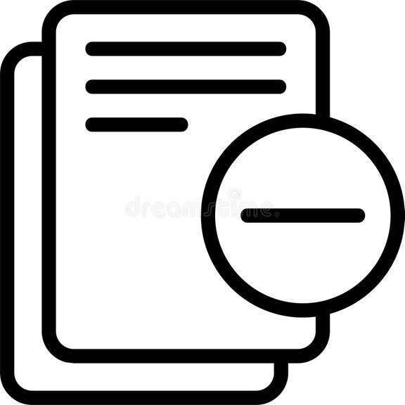 Remove Document Vector Icon Stock Vector - Illustration of deletion ...