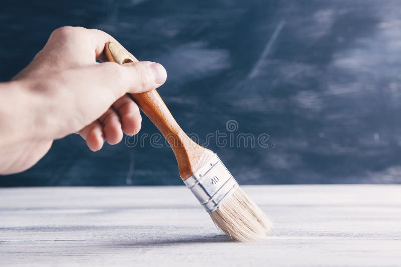 Remove Dust from the Table with a Brush Stock Image - Image of ...