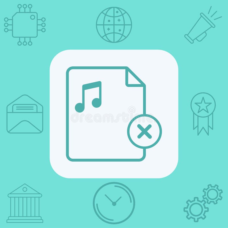 Remove File Vector Icon Sign Symbol Stock Illustration - Illustration ...