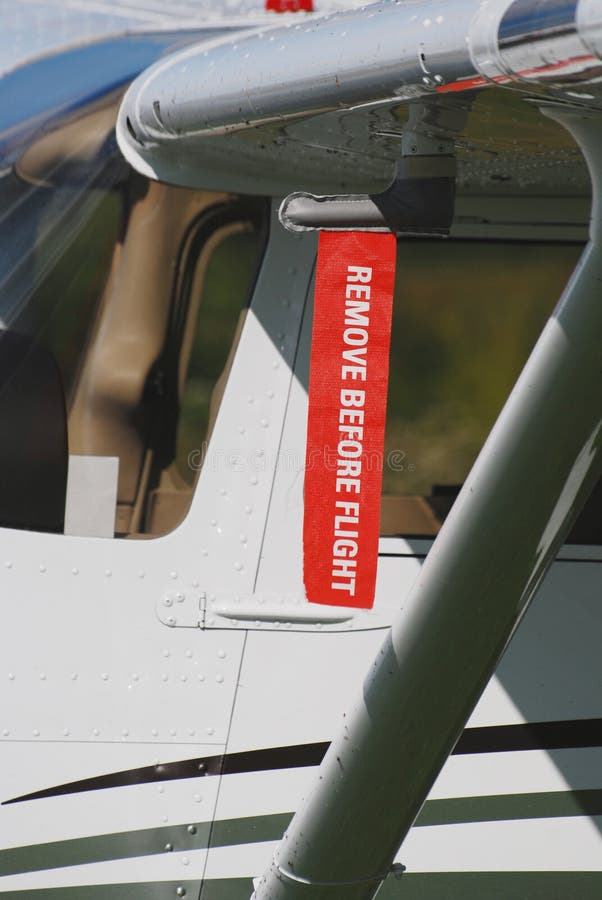 Remove before Flight Ribbon Stock Image - Image of motor, aviation ...
