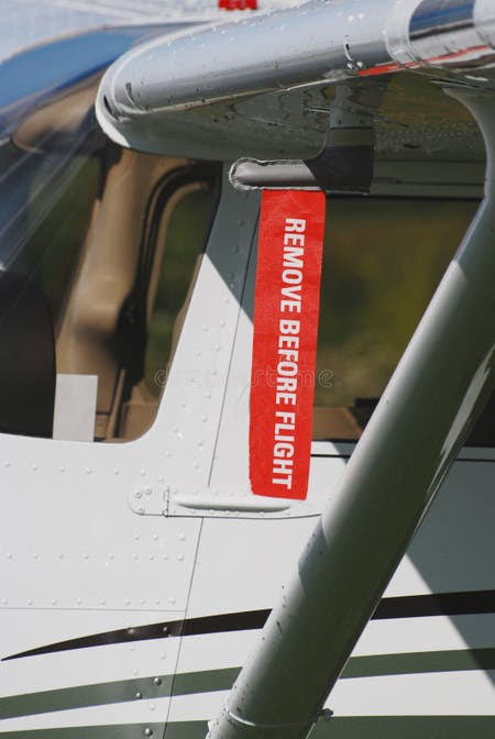 Remove before Flight Ribbon Stock Image - Image of motor, aviation ...