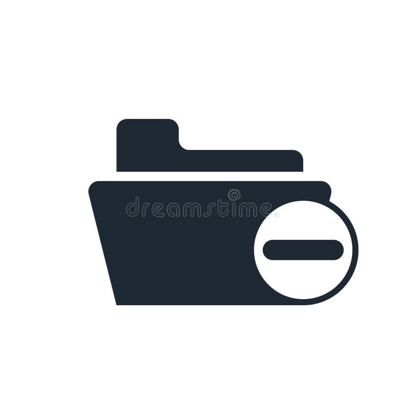 Remove folder icon stock vector. Illustration of work - 189114521