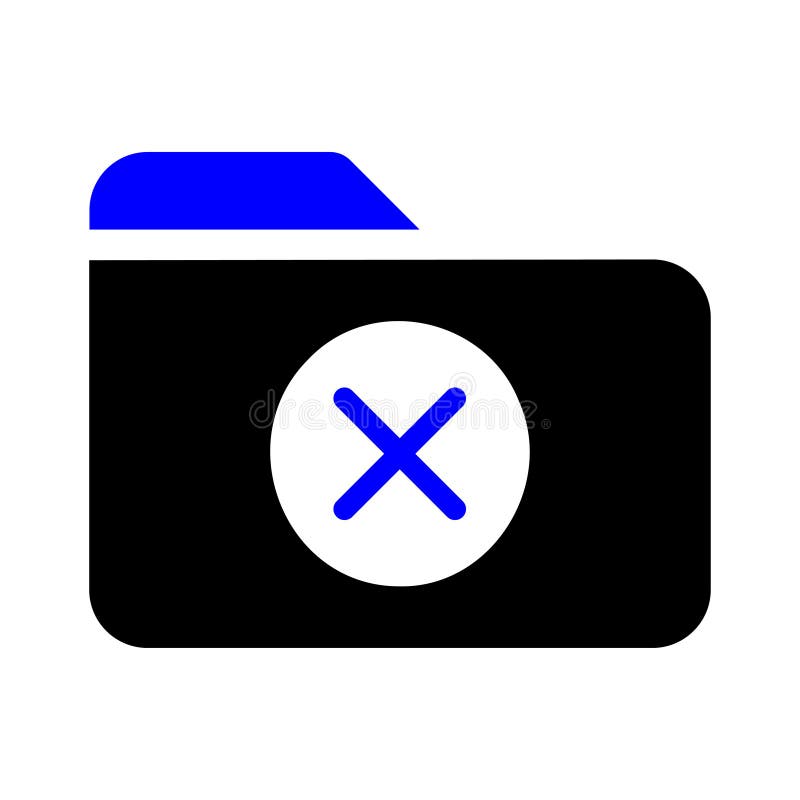 Remove folder icon stock vector. Illustration of cancel - 198434055